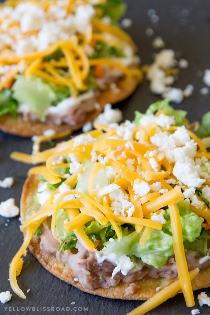 Homemade Tostadas with Baked Tostada Shells | YellowBlissRoad.com