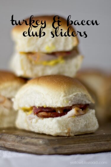Turkey & Bacon Club Sliders | YellowBlissRoad.com