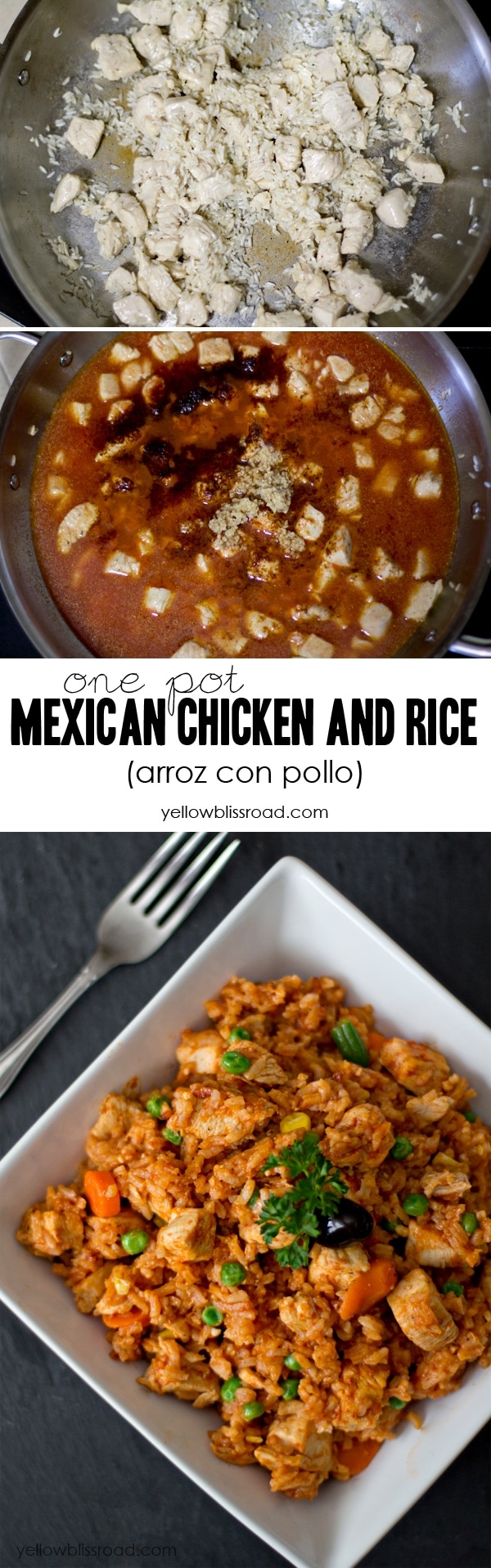 One Pot Mexican Chicken and Rice - Yellow Bliss Road