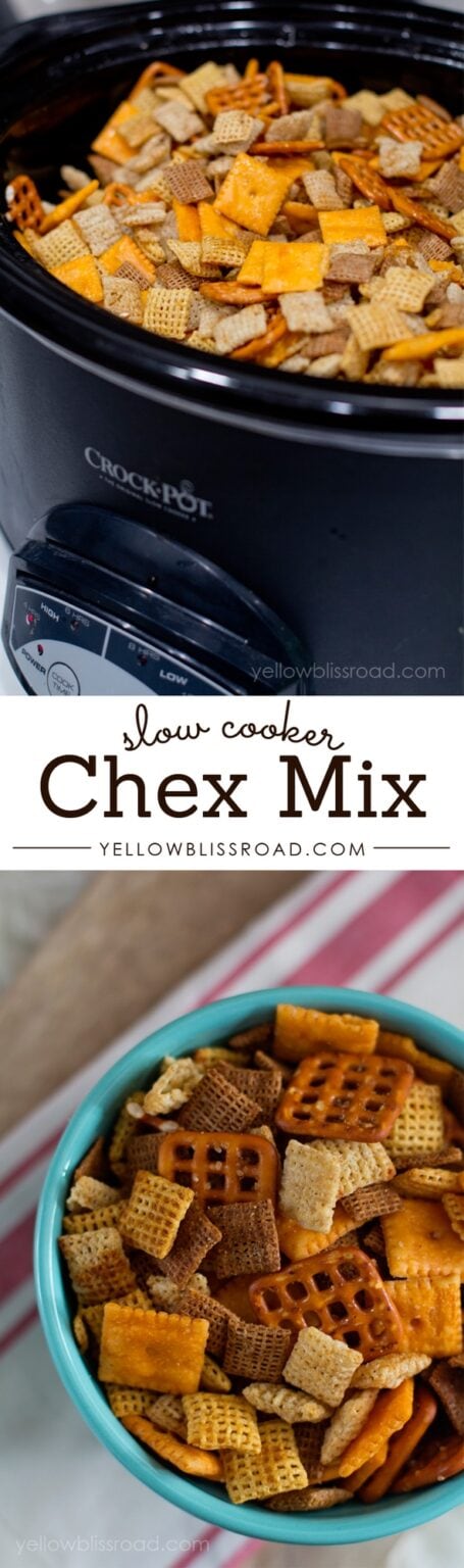 Slow Cooker Chex Mix | YellowBlissRoad.com