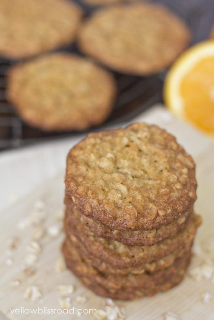 Orange Coconut Oatmeal Cookies - Yellow Bliss Road