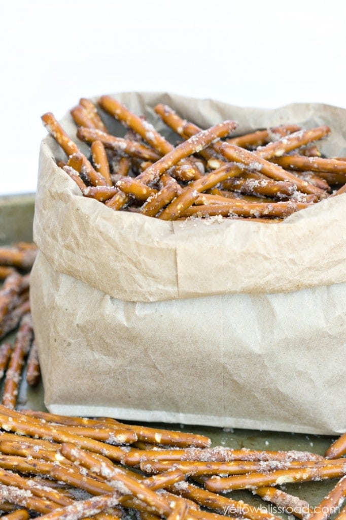 Cinnamon Sugar Pretzel Sticks - Yellow Bliss Road