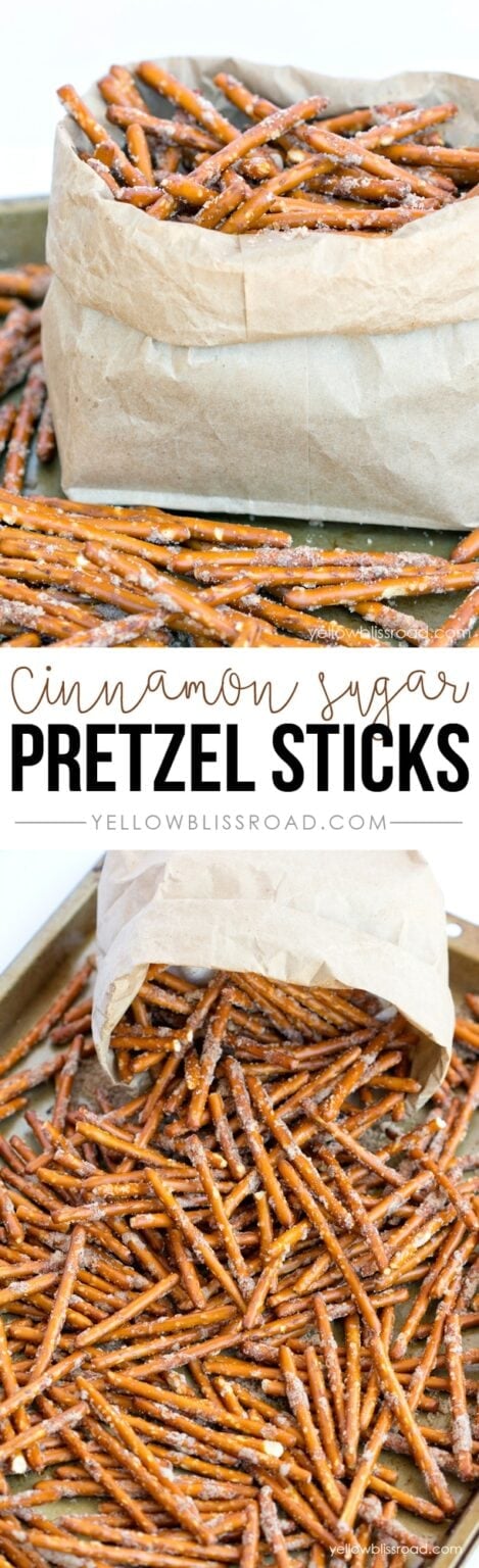Cinnamon Sugar Pretzel Sticks - Yellow Bliss Road