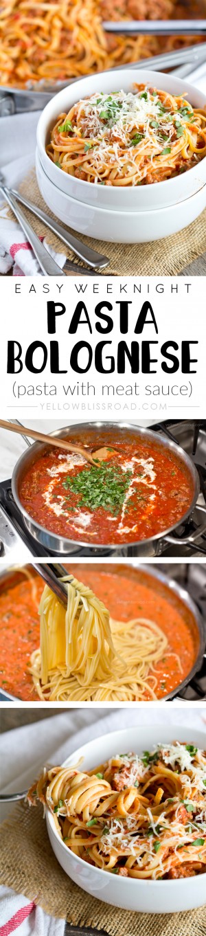Easy Weeknight Spaghetti with Meat Sauce - Yellow Bliss Road