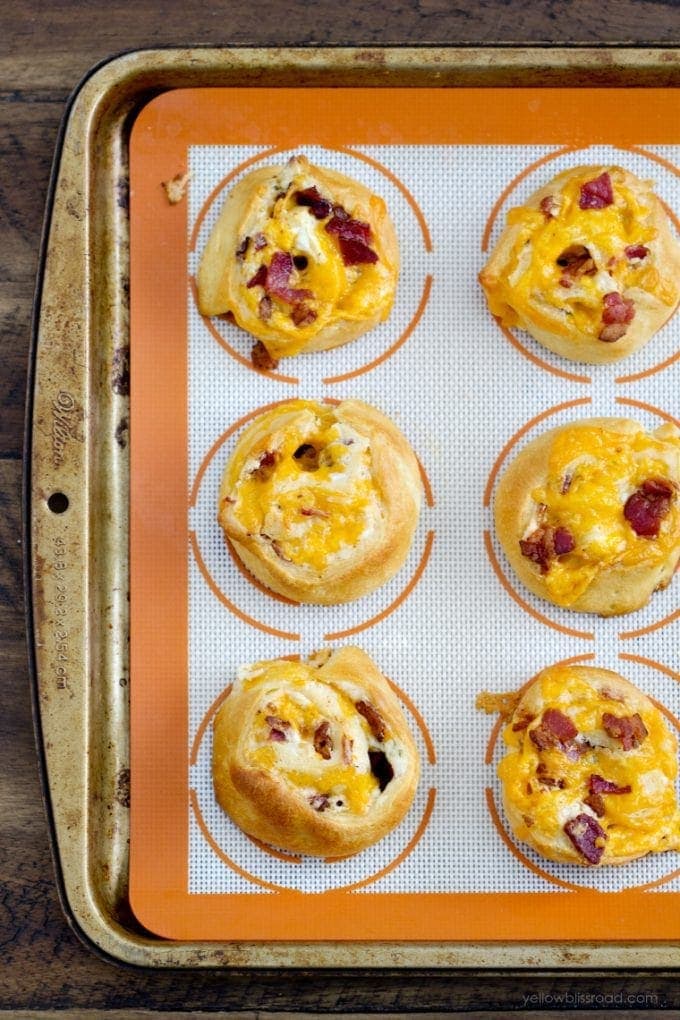 Cheddar Bacon Ranch Pinwheels - Yellow Bliss Road