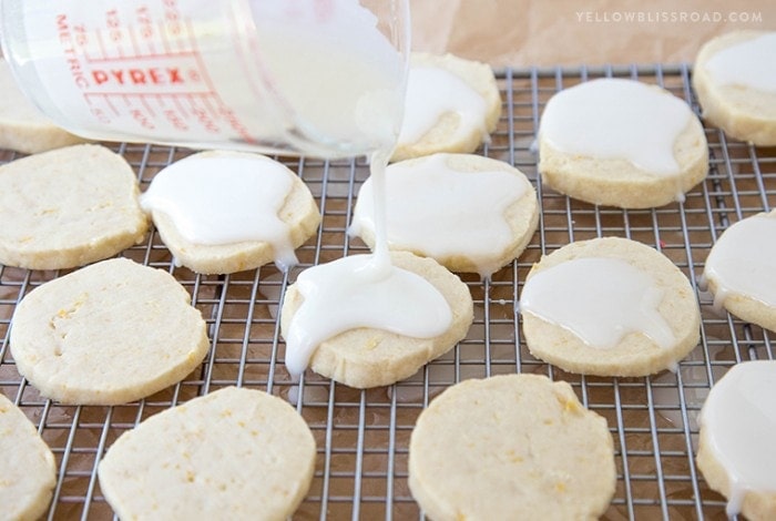 Iced Lemon Shortbread Cookies - Yellow Bliss Road