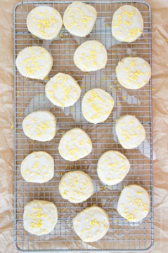 Iced Lemon Shortbread Cookies - Yellow Bliss Road
