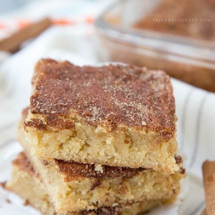 Snickerdoodle Cookie Bars - Yellow Bliss Road