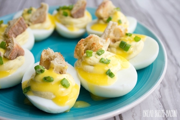 Deviled Eggs Benedict (Brunch Appetizer) | Yellow Bliss Road