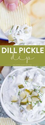 The Best Easy Dill Pickle Dip | YellowBlissRoad.com