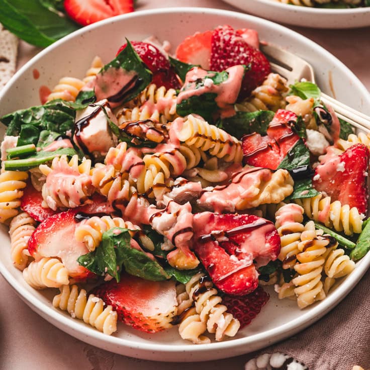 Strawberry Pasta Salad - Yellow Bliss Road