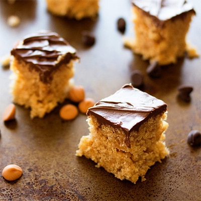 Peanut Butter Crispy Bars with Chocolate and Butterschotch