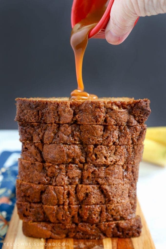 Caramel Banana Bread (Quick Bread) Recipe | National Caramel Day