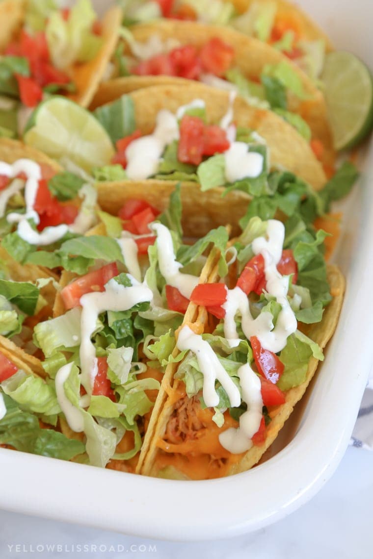 Slow Cooker Ranch Chicken Tacos for Taco Tuesday Slow Cooker Ranch Chicken Tacos for Taco Tuesday