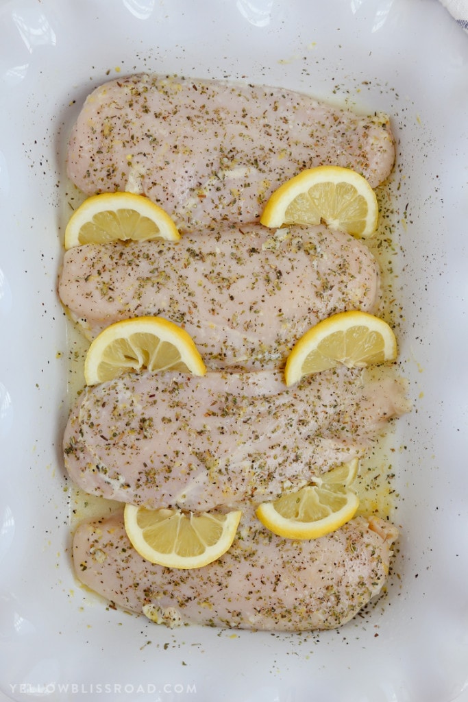 Baked Lemon Chicken with Herbs | So tender and juicy!