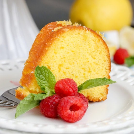 Lemon Bundt Cake with a Sweet Lemon Glaze Topping