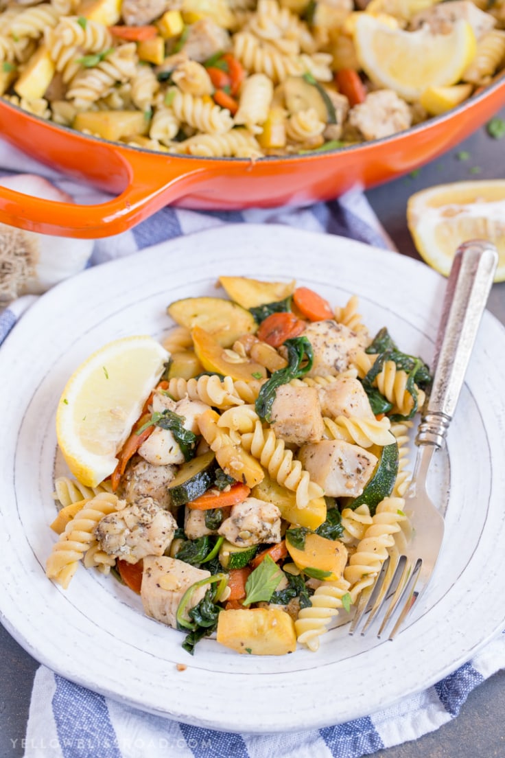 Chicken and Vegetable Pasta - Yellow Bliss Road