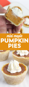 Mini Maple Pumpkin Pies | Fall Baking and Desserts