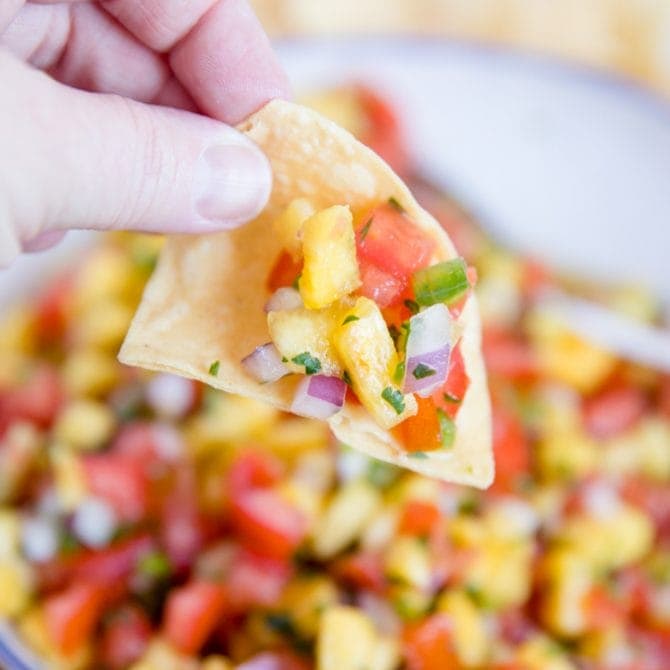 Pineapple Salsa - Sweet and Spicy and Great for Dipping