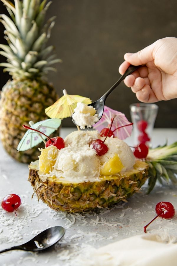 Pina Colada Ice Cream - Yellow Bliss Road