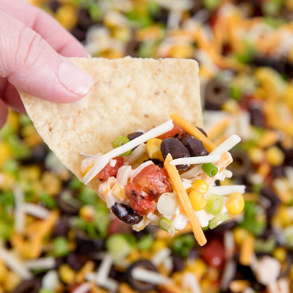 Southwestern 7 Layer Dip Appetizer | YellowBlissRoad.com