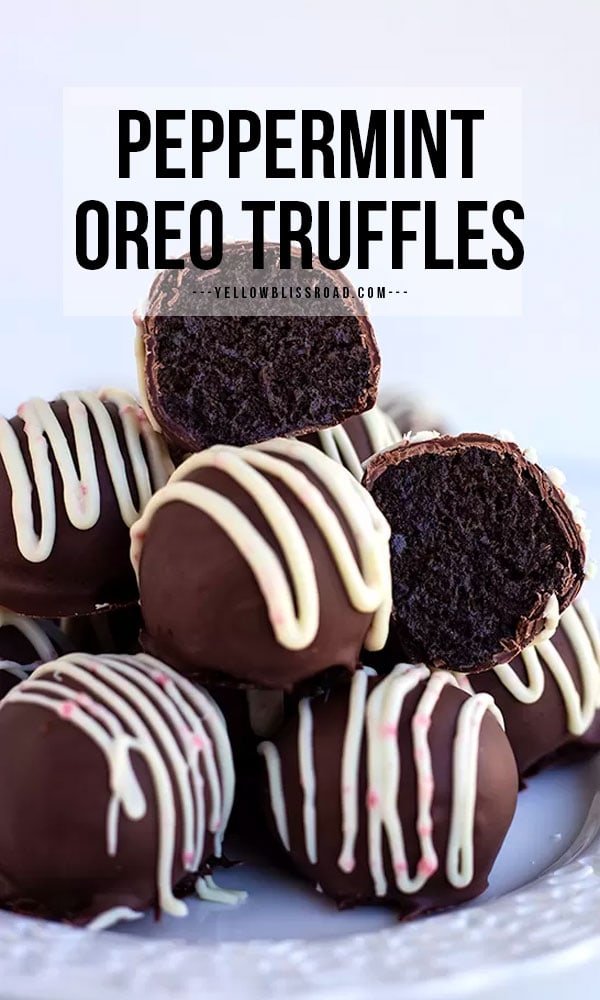 Peppermint Oreo Truffles | YellowBlissRoad.com
