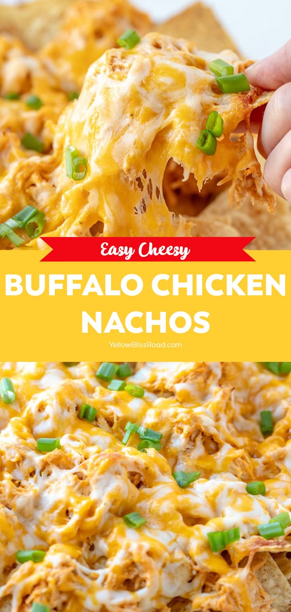 Easy Buffalo Chicken Nachos Recipes | YellowBlissRoad.com