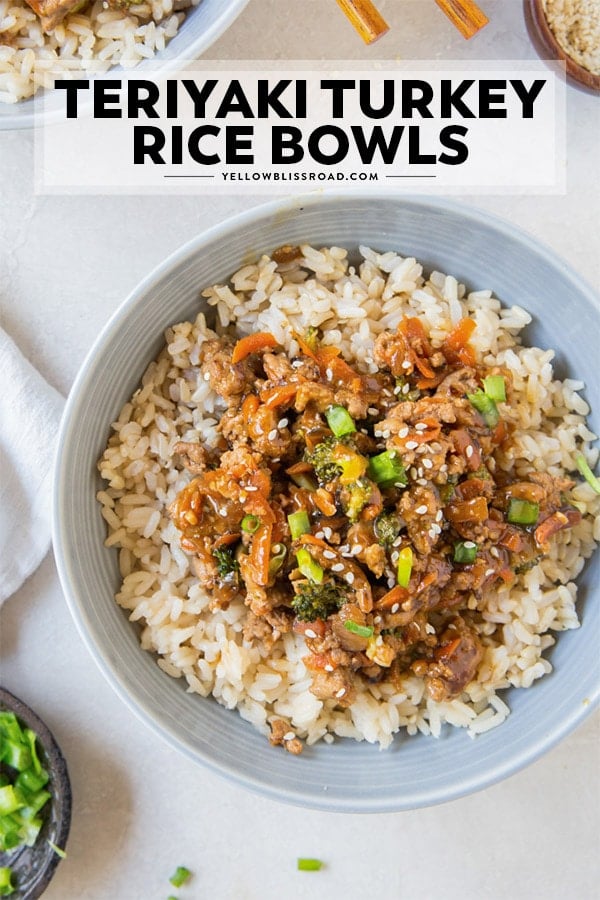 Teriyaki Turkey Rice Bowl | Easy Ground Turkey Recipes