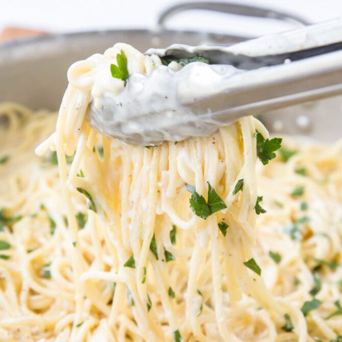 Creamy Cheesy Spaghetti | 4-Cheese Spaghetti