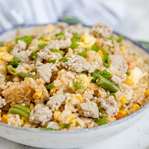 Easy Pork Fried Rice Recipe | YellowBlissRoad.com