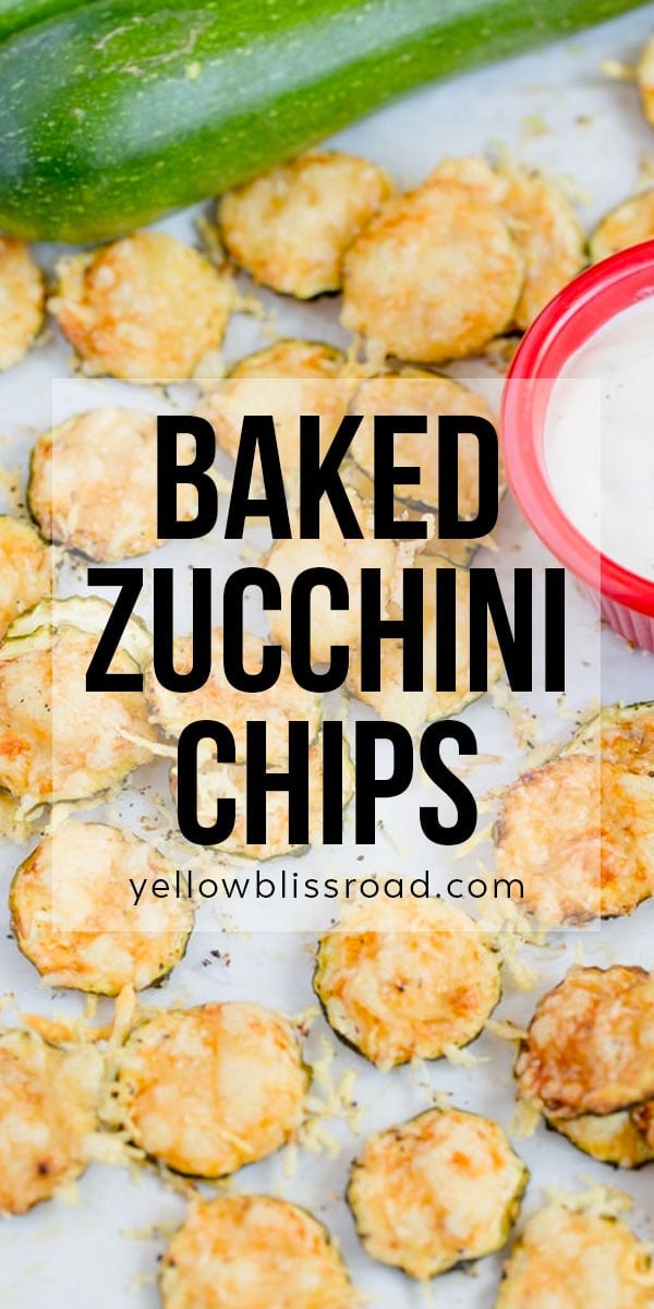 Baked Parmesan Zucchini Chips | YellowBlissRoad.com