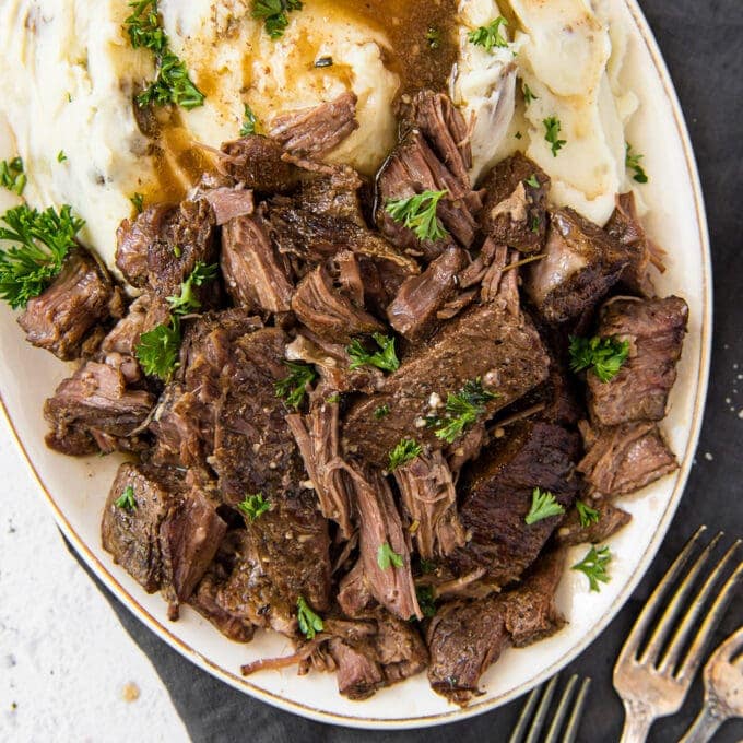 Fall Apart Tender Slow Cooker Short Ribs | YellowBlissRoad.com