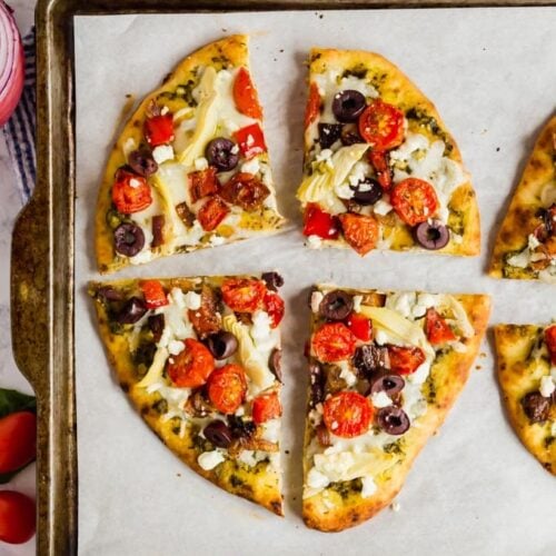Vegetable Flatbread Pizza Recipe | YellowBlissRoad.com