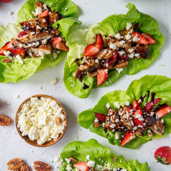 Grilled Balsamic Chicken Lettuce Wraps | Yellow Bliss Road