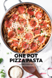 One Pot Pizza Pasta Recipe | YellowBlissRoad.com