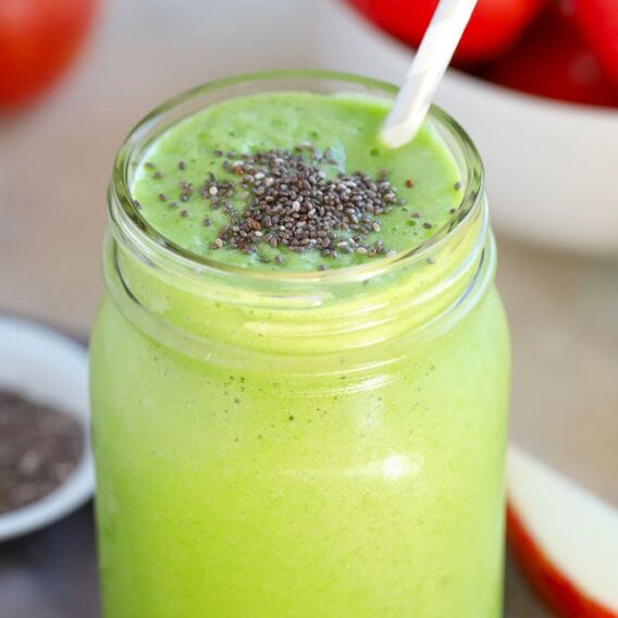 Healthy Green Apple Smoothie | YellowBlissRoad.com