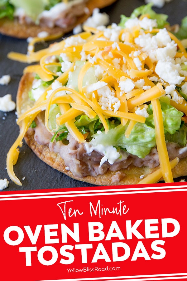 10 Minute Oven Baked Tostadas | YellowBlissRoad.com