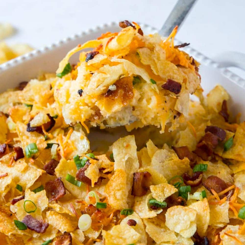 Twice Baked Potato Casserole | YellowBlissRoad.com