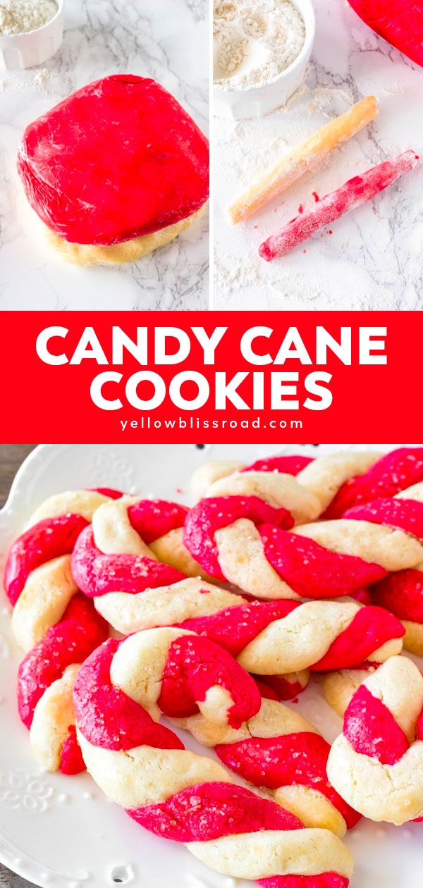 Candy Cane Cookies Recipe | YellowBlissRoad.com