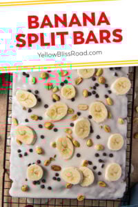 the Best Banana Split Bars | YellowBlissRoad.com