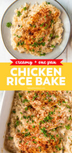 Easy Chicken and Rice Bake (3 Ingredients!) | YellowBlissRoad.com