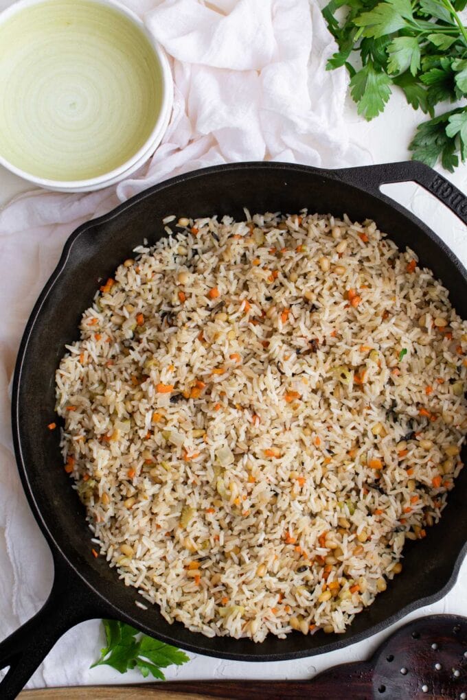 Easy Rice Pilaf with Vegetables | YellowBlissRoad.com