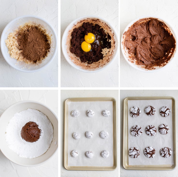 Fudgy Chocolate Crinkle Cookies | YellowBlissRoad.com