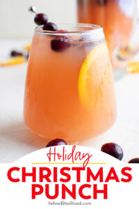 Christmas Punch (Holiday Punch Recipe) | YellowBlissRoad.com