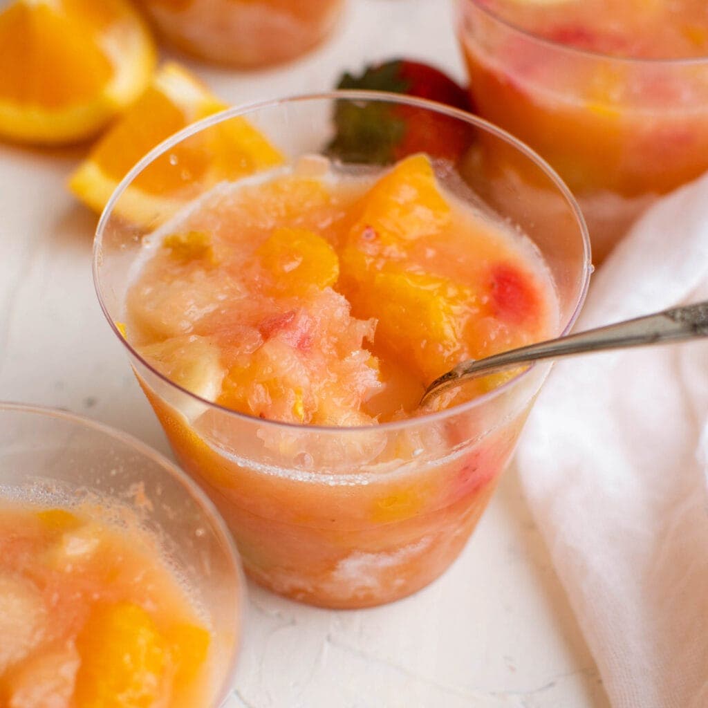 Slushy Frozen Fruit Cups Recipe | YellowBlissRoad.com