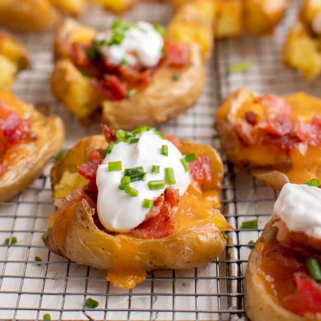 Loaded Smashed Potatoes - Yellow Bliss Road