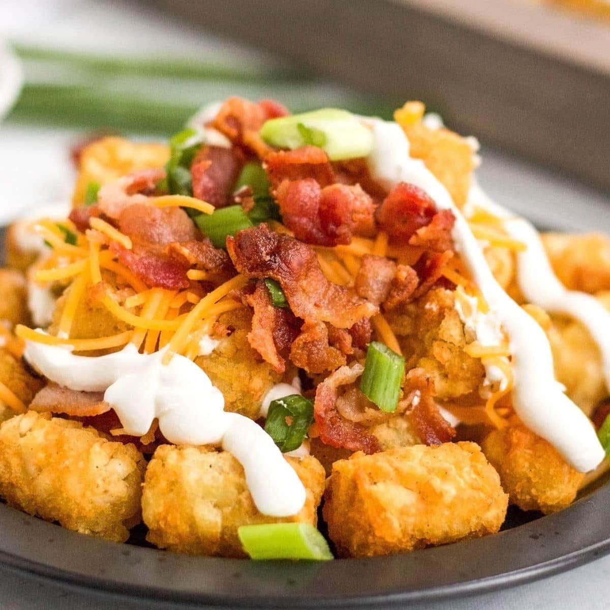 Crispy Loaded Totchos Recipe (in an Air Fryer) | Yellow Bliss Road