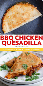 Easy BBQ Chicken Quesadilla | YellowBlissRoad.com