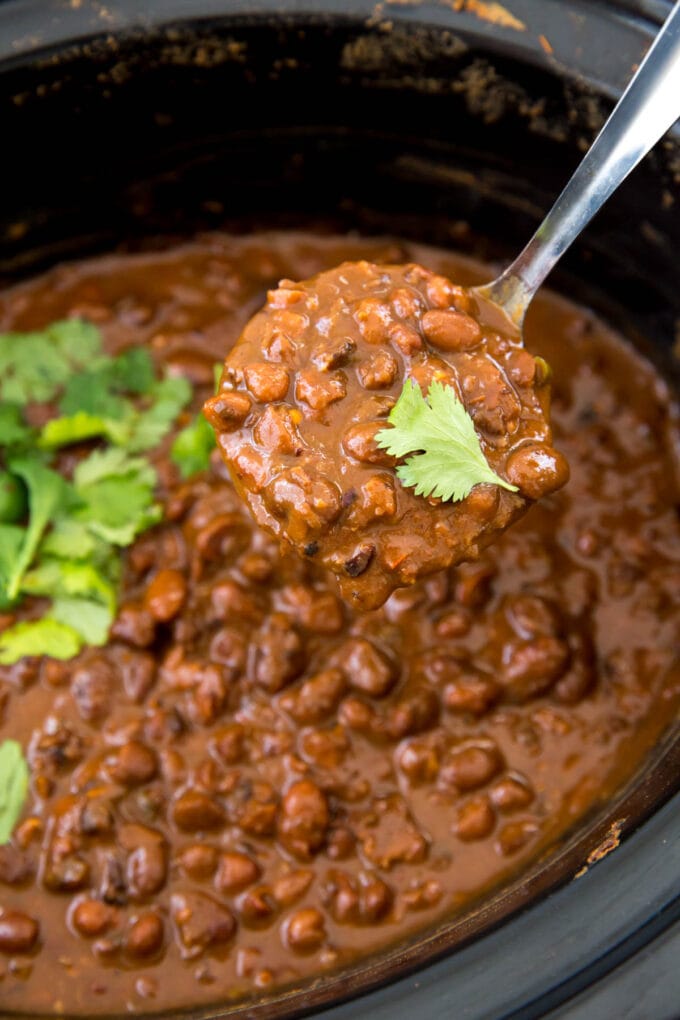 Mexican Beans (Slow Cooker Pinto Beans) | YellowBlissRoad.com