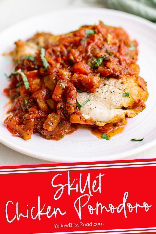 Skillet Chicken Pomodoro Recipe | YellowBlissRoad.com